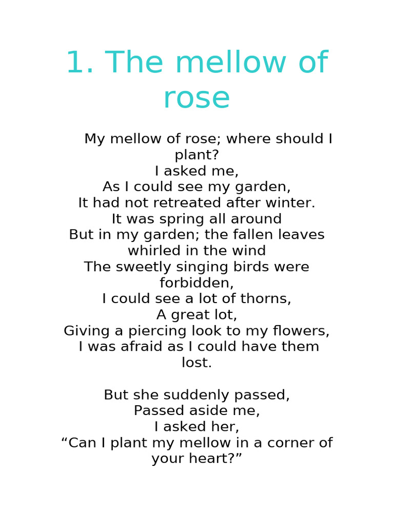 The Mellow of Rose | PDF