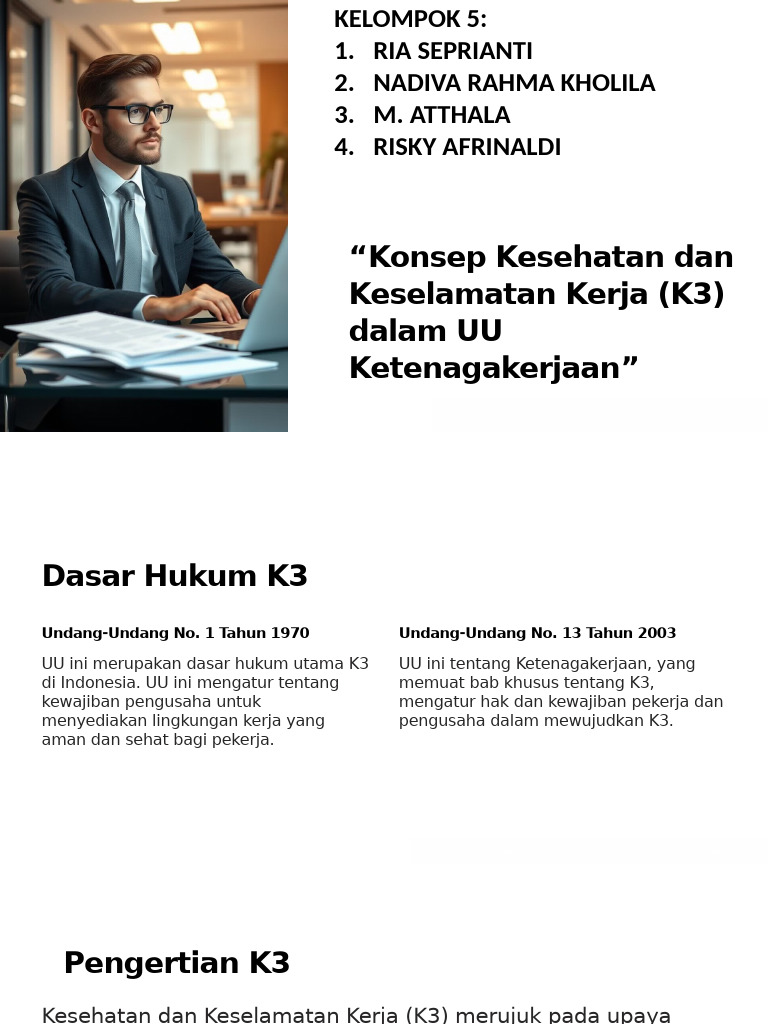 Konsep Kesehatan Dan Keselamatan Kerja K3 Dalam UU Ketenagakerjaan | PDF
