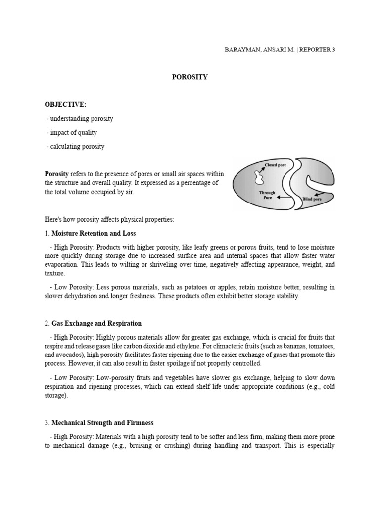 ABE131-Porosity-Handout | PDF | Porosity | Density