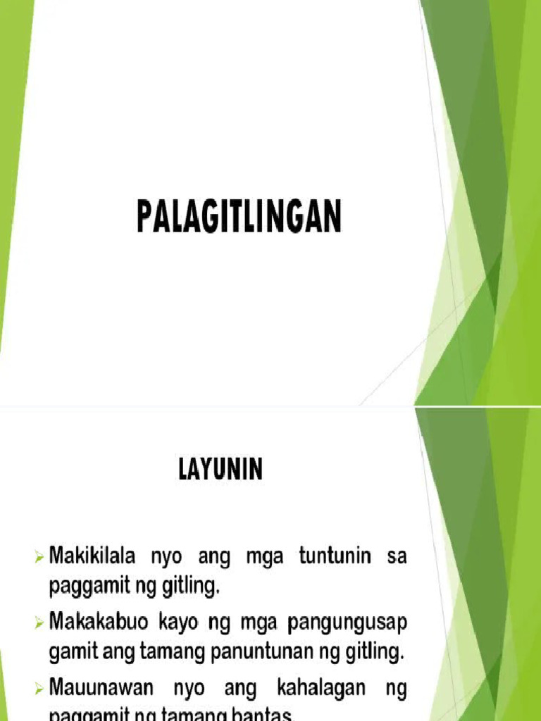 GE 5 - PALAGITLINGAN For Demo Teaching | PDF