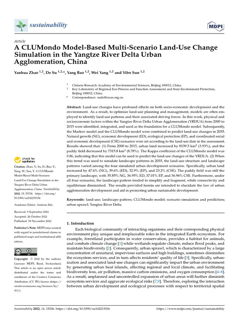 A_CLUMondo_Model-Based_Multi-Scenario_Land-Use_Cha | PDF | Ecosystem | Earth Sciences
