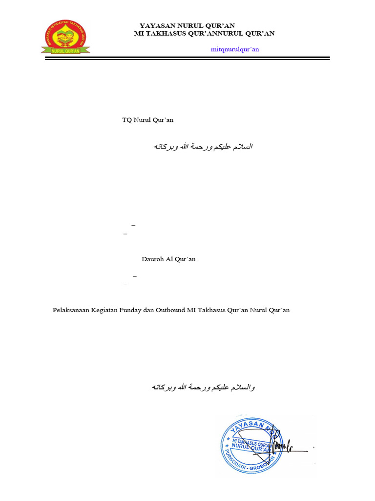 24.pemberitahuan Hasil PAS Dan Dauroh Dan Funday | PDF