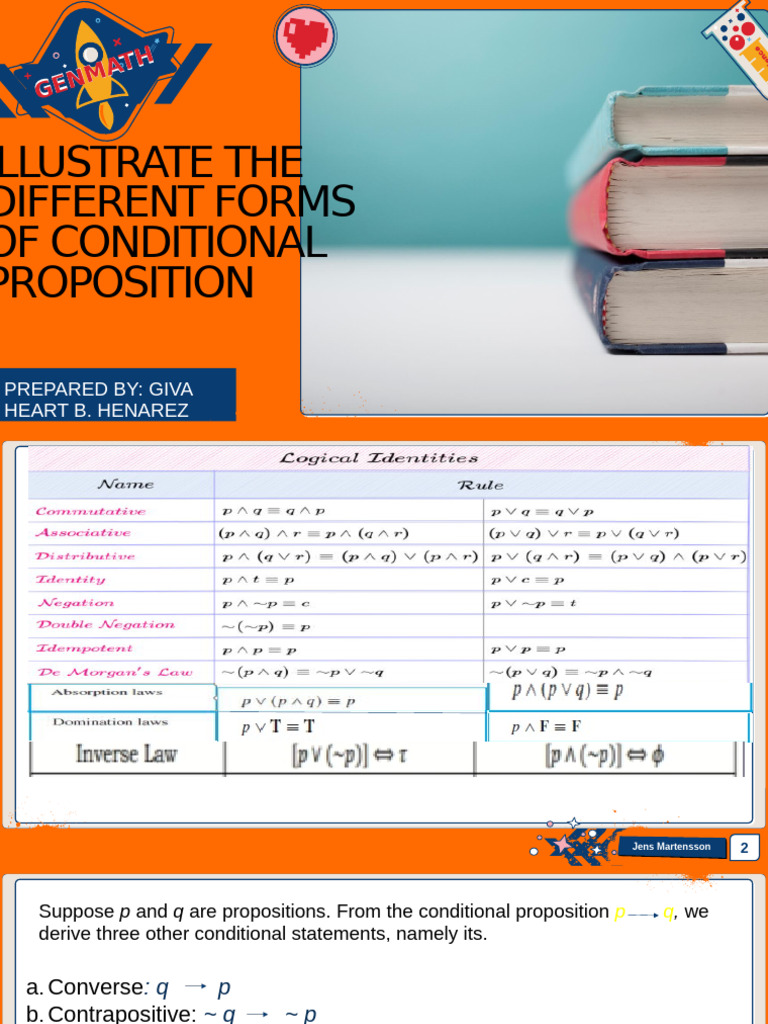 Illustrate The Different Forms of Conditional Proposition | PDF | Truth | Syntax (Logic)