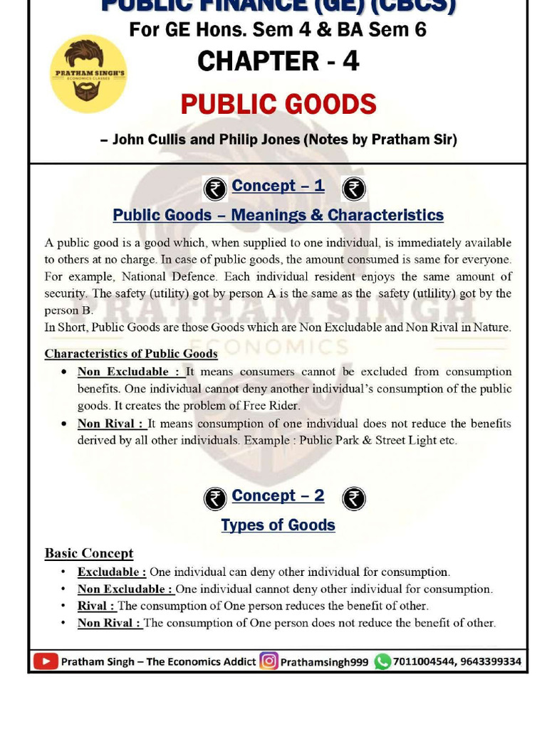 Chapter-4 Public Goods by Pratham Sir - Page-0001 | PDF