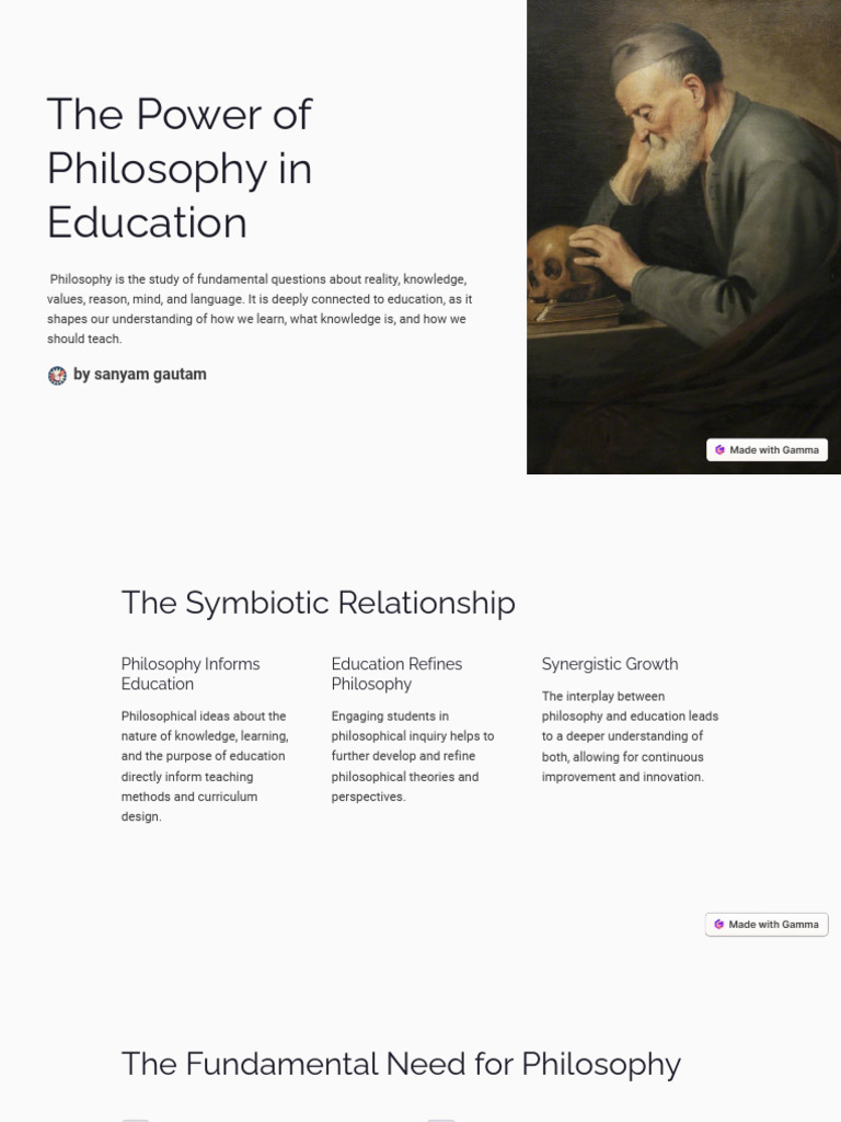 The Power of Philosophy in Education | PDF | Logic | Reason