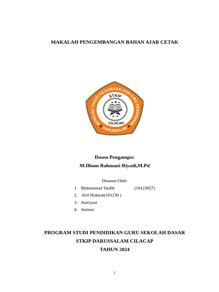 Bahan Ajar Cetak | PDF