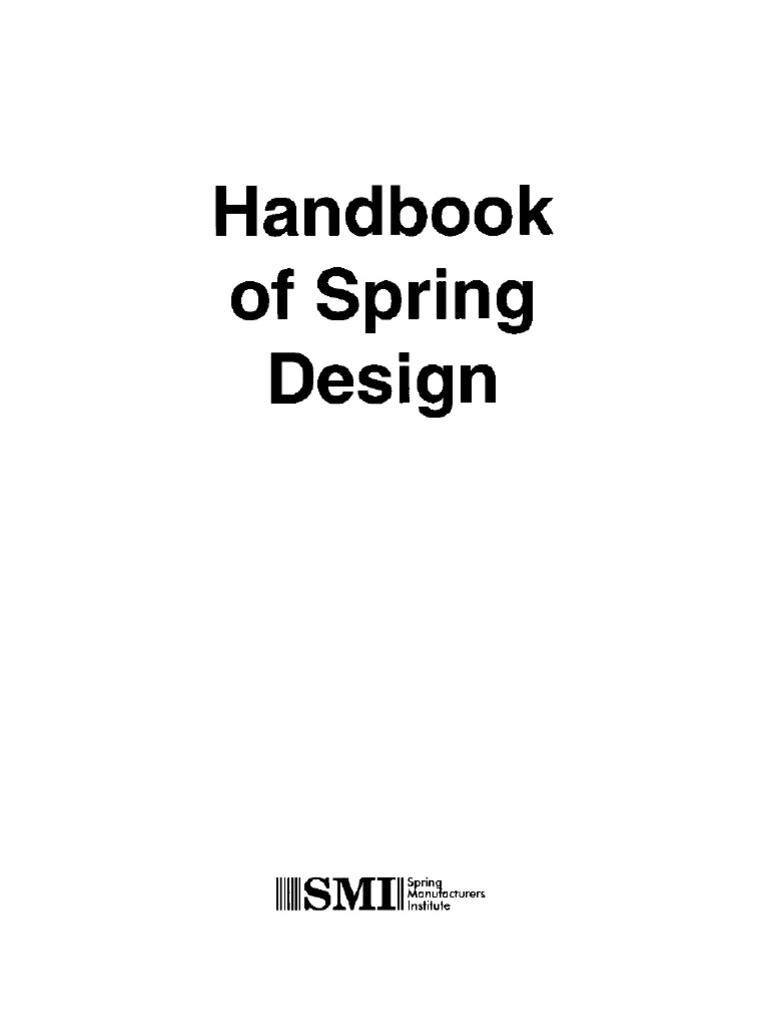 Handbook of Spring Design Part 1 | PDF