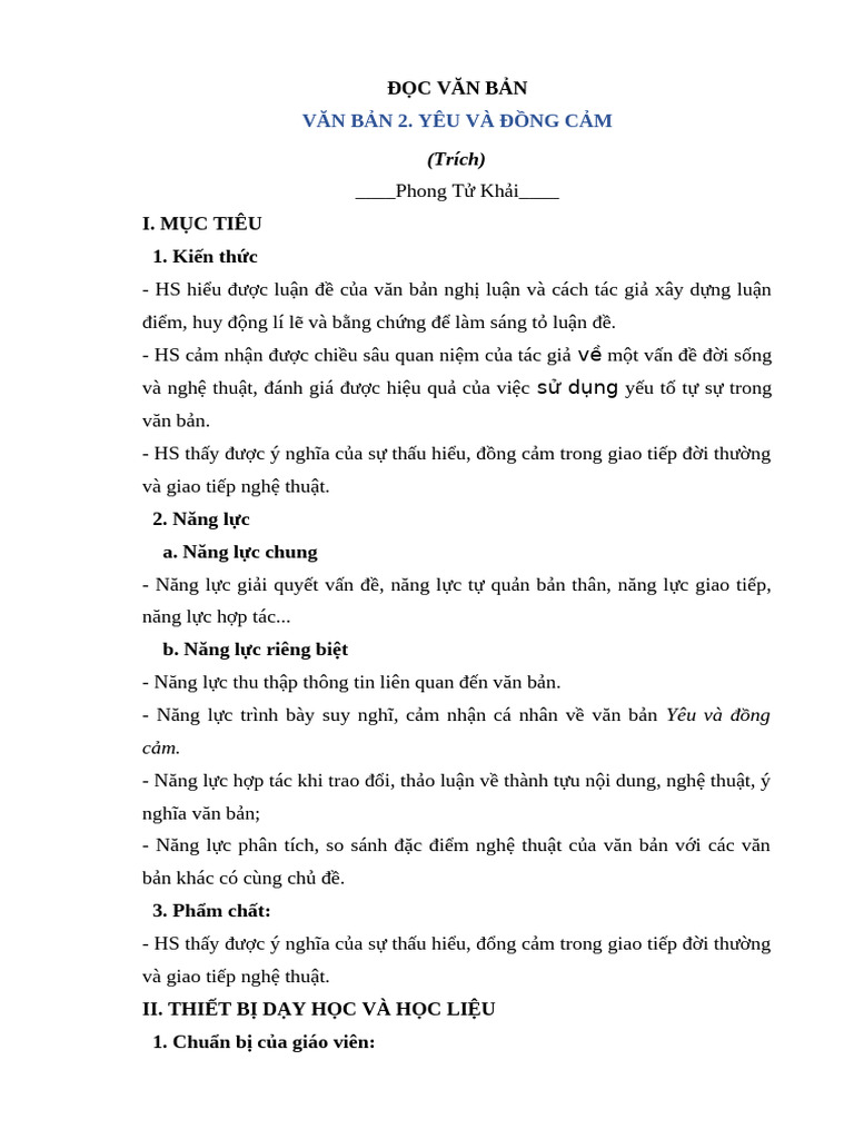 Ga - Yêu Và Đ NG C M (Phong T KH I) | PDF