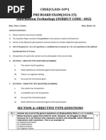 Class X - Sample Question Papers - Information Technology - Cbse Code 402 | PDF
