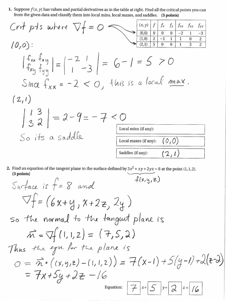 Exam 2 Practice 2 Solutions | PDF