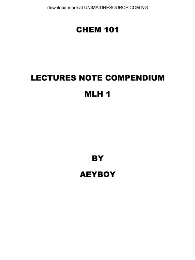 CHEM 101 Watermark-1 | PDF