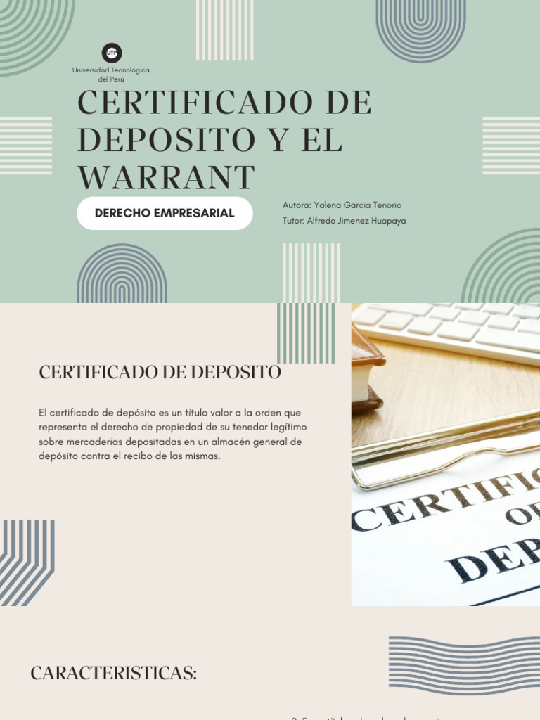 certificado de deposito y warrant | PDF