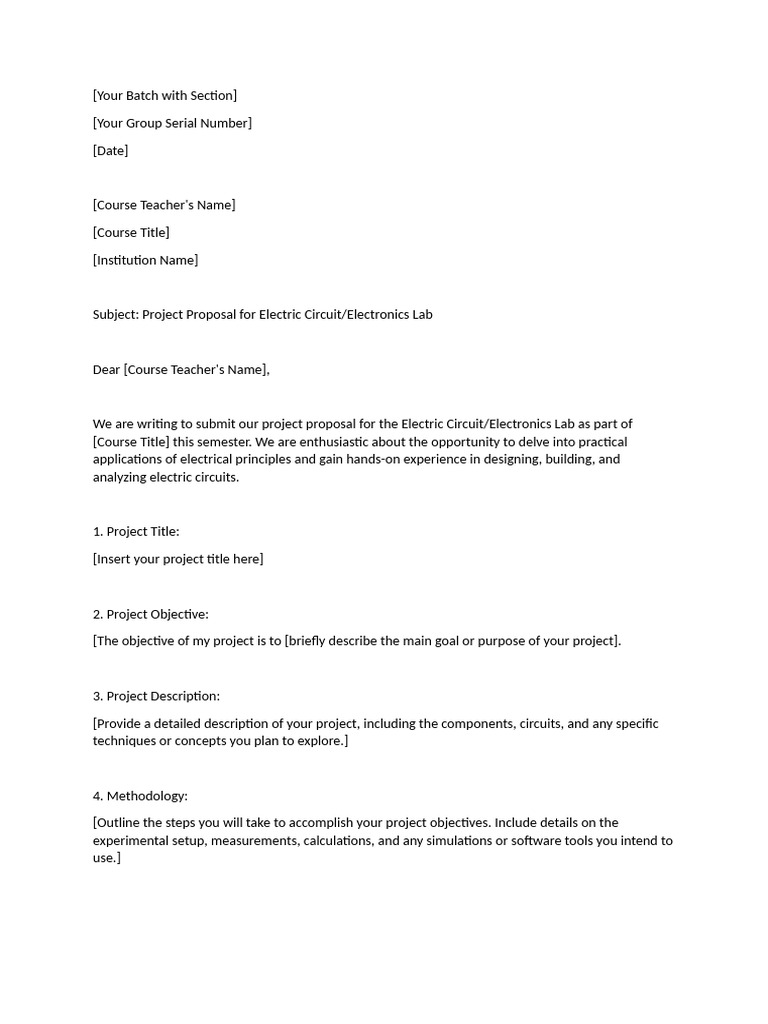 Project Proposal Template | PDF | Methodology | Cognitive Science