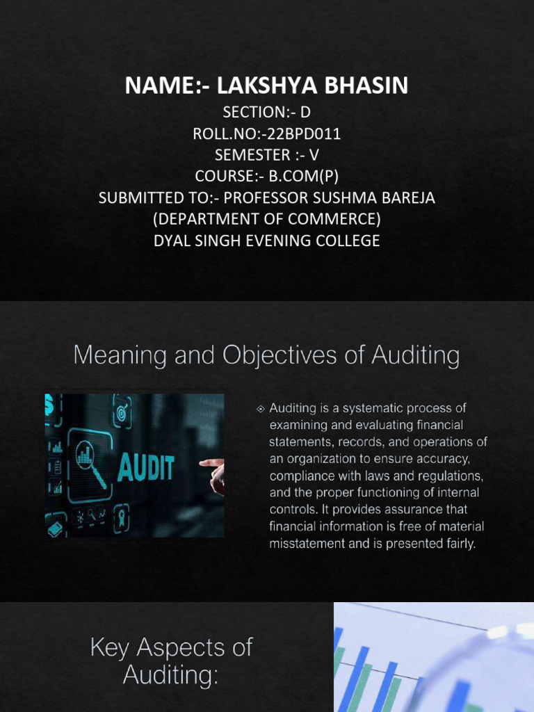Introduction to Auditing | PDF | Audit | Financial Audit