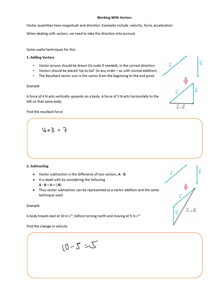 Working With Vectors - 2022 | PDF | Euclidean Vector | Force