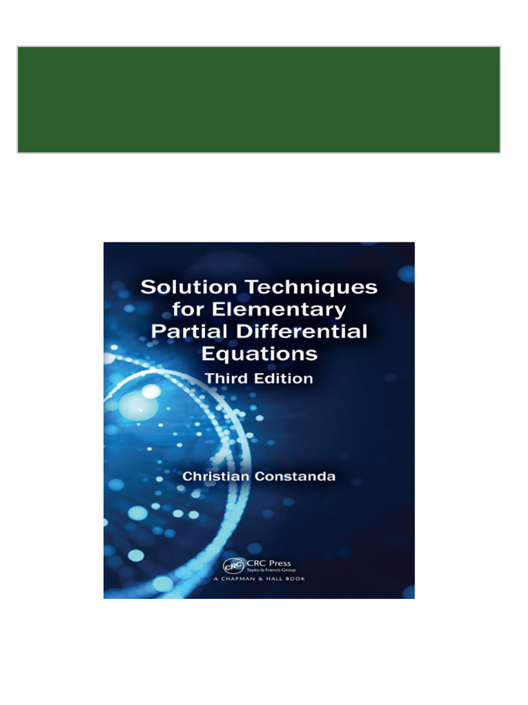 Download Full Solution Techniques for Elementary Partial Differential ... Download Full Solution Techniques for Elementary Partial Differential ...