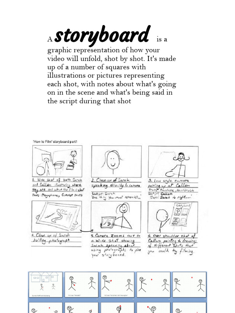 How To Make A Storyboard & Camera Angles 101 | PDF | Close Up