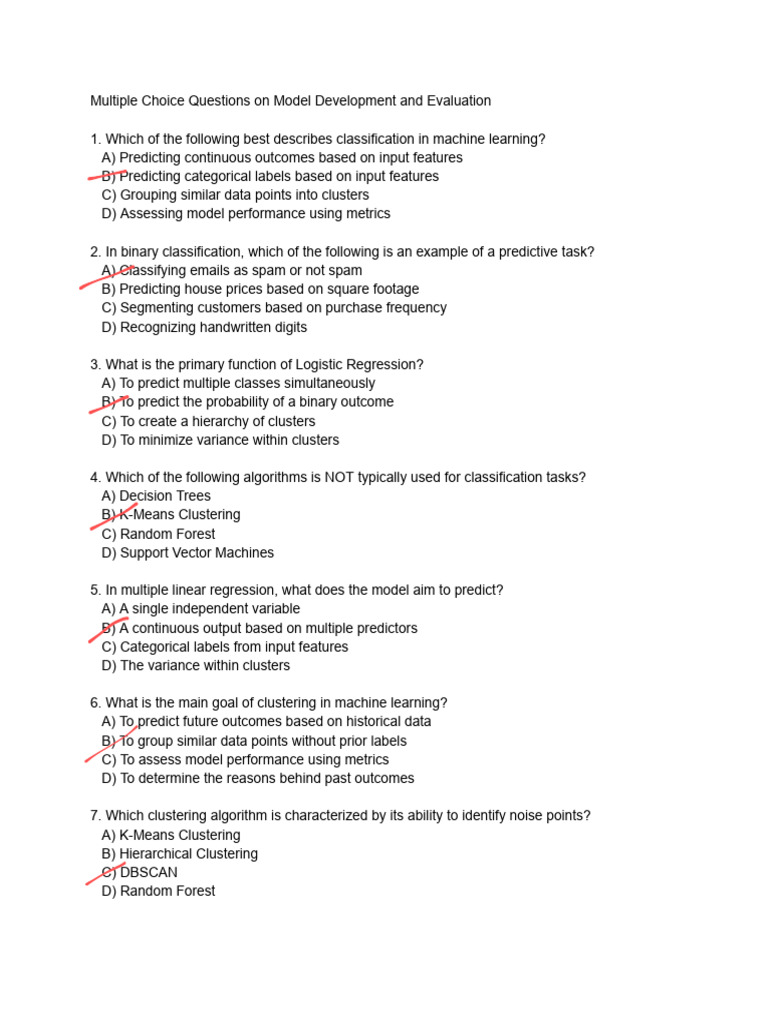 MST 2 Data Science Question | PDF | Statistical Classification ...