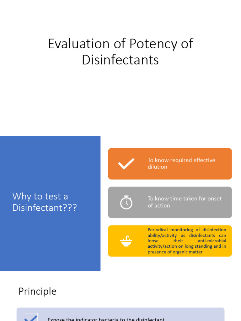 Disinfectant Potency Evaluation Methods | PDF | Disinfectant | Microbiology