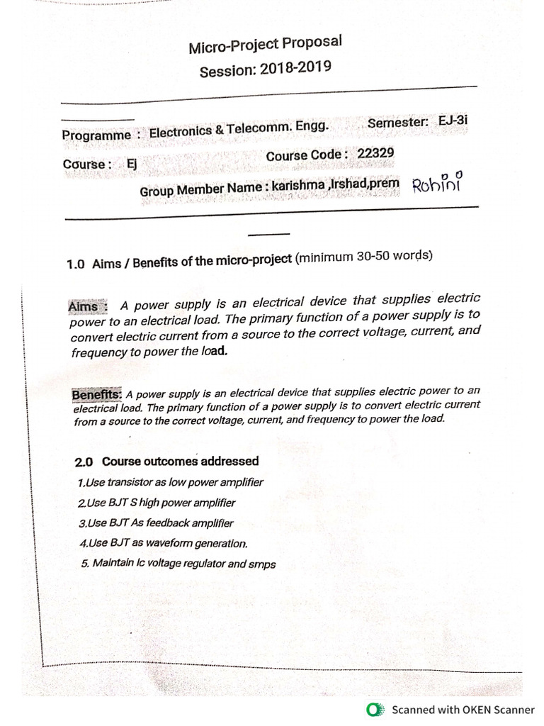 ESY Project Proposal Format | PDF