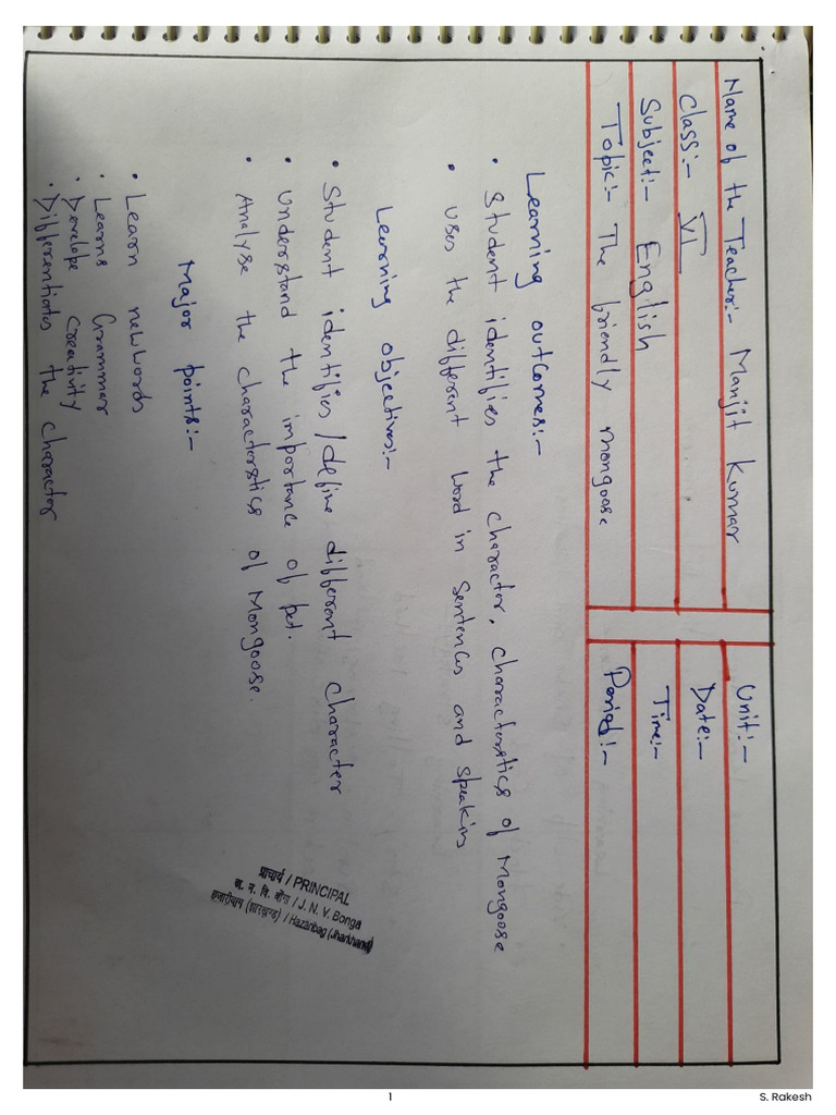 Eng Lesson Plan 1 | PDF