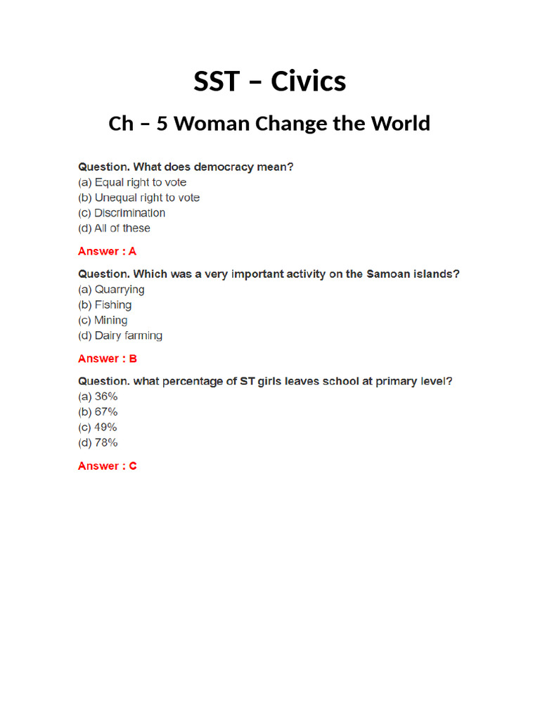 CH - 5 Woman Change The World | PDF