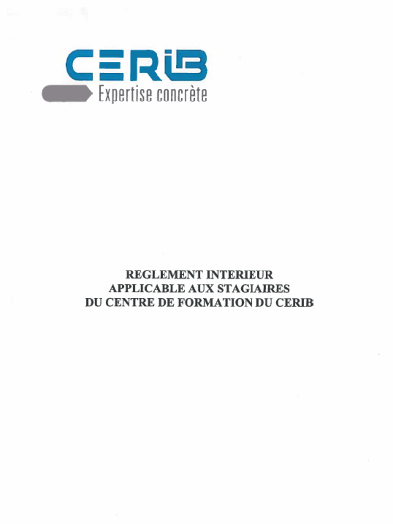 Reglement Interieur Centre de Formation | PDF