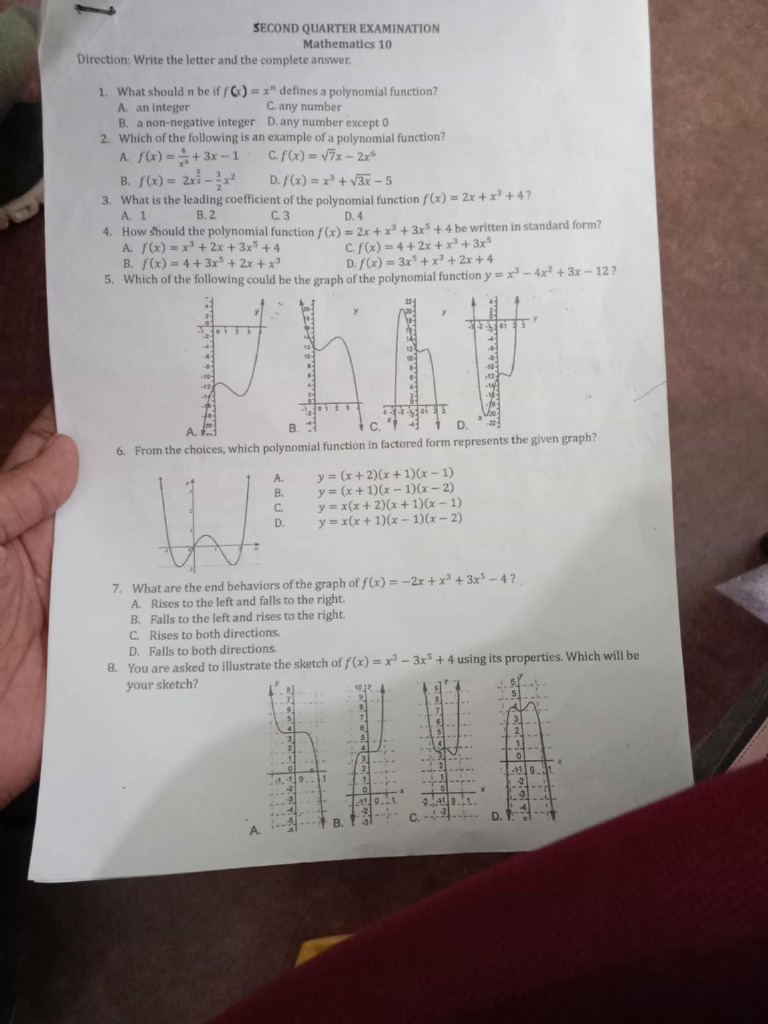 Mathematics Exam | PDF