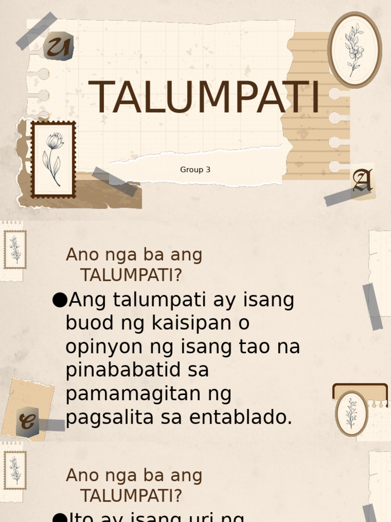Group 3 Talumpati Cassiopeia | PDF