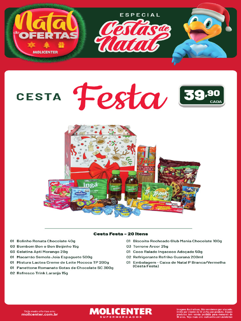 Cestas de Natal MOLICENTER - Todas As Cestas (Separadas) | PDF