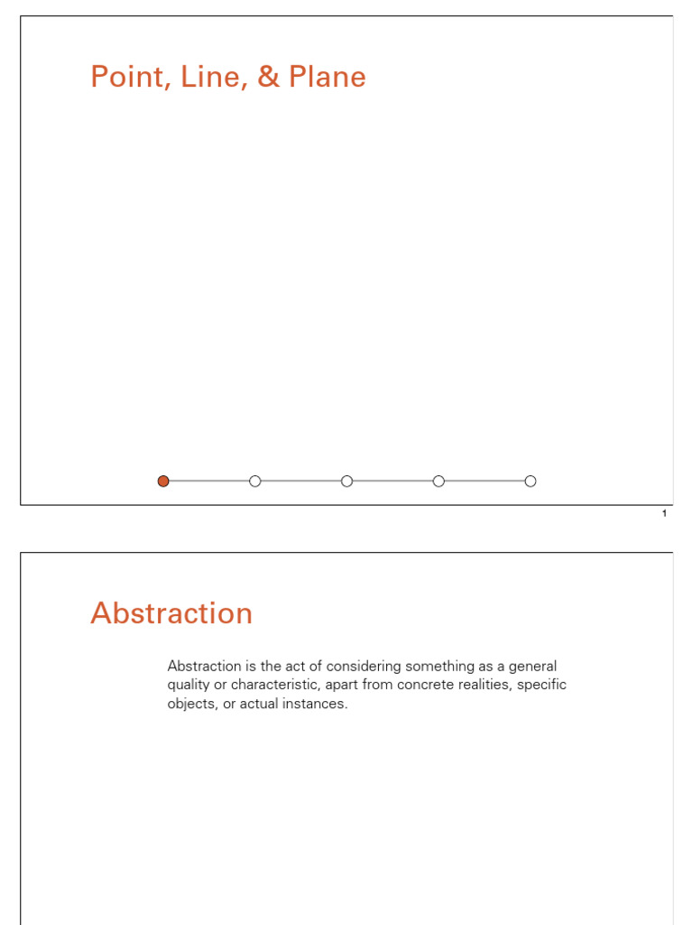 Point Line Plane Presentation | PDF | Abstraction | Image