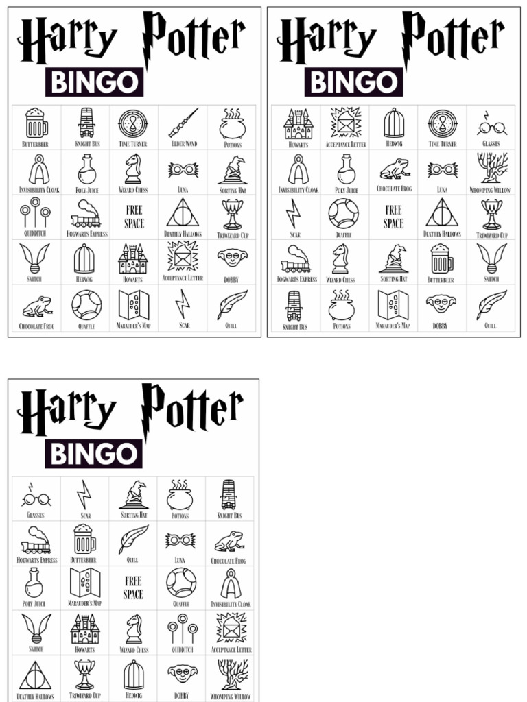 harry potter bingó | PDF