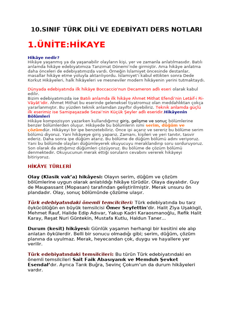 28121823_10.SINIF_YENY_DONEM_NOTLARI_1 | PDF