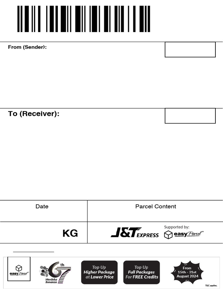 Easyparcel 631697979555 | PDF