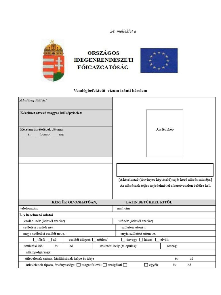 vbef vízum kérelem új | PDF