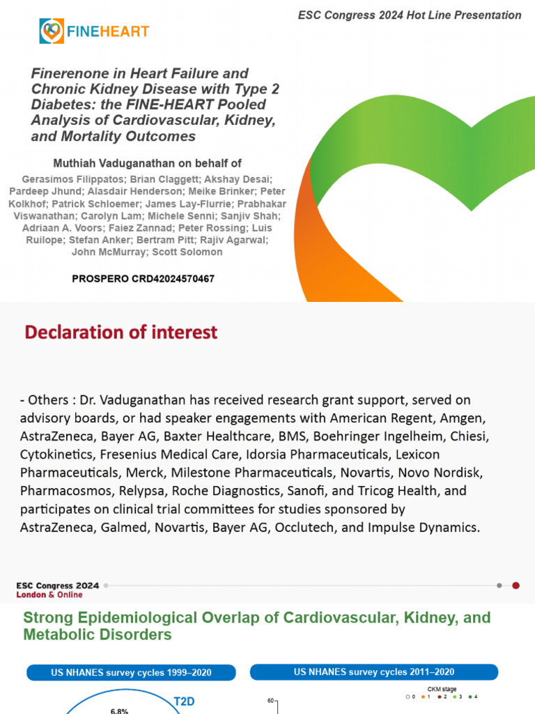 Finerenone's Impact on CKM Outcomes | PDF | Chronic Kidney Disease ...