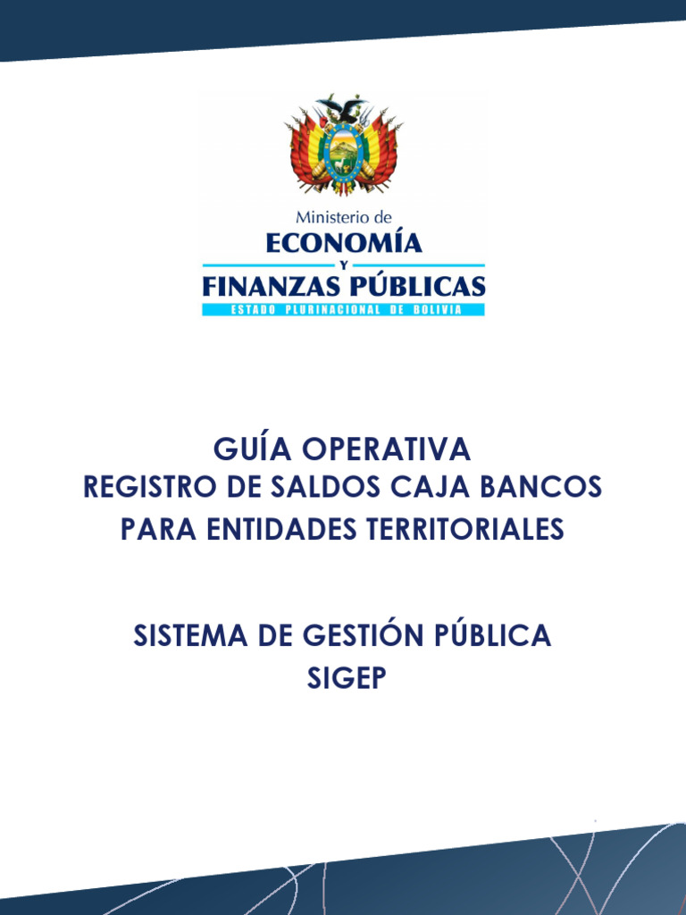 Guia-Operativa-Saldos-Caja-Banco | PDF | Presupuesto | Bancos