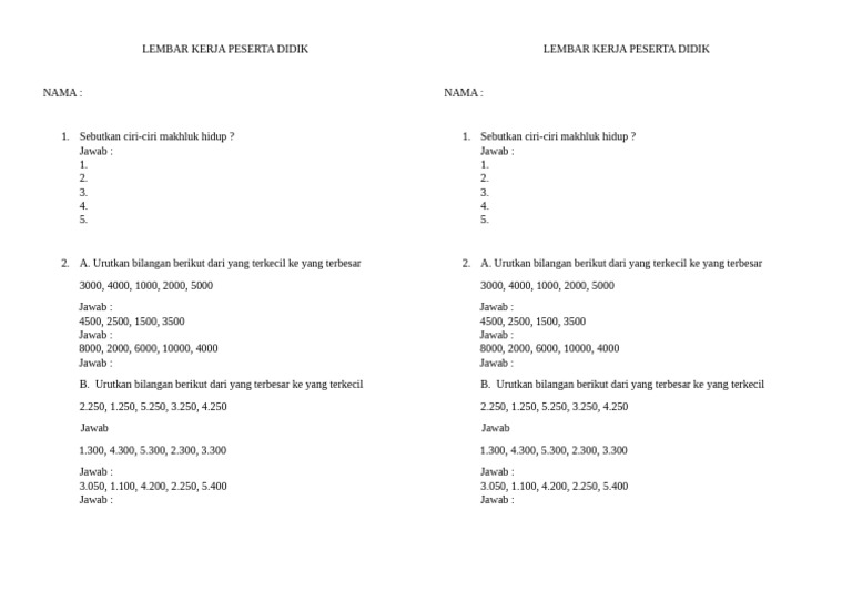 LEMBAR KERJA PESERTA DIDIK, RPP 1 PEMBELAJARAN TERPADU OKKI TRI ANANDA ...