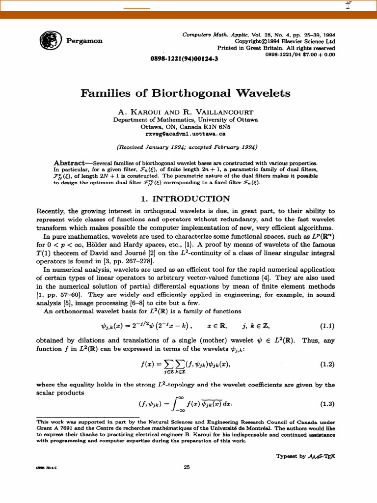 82058257 | PDF | Wavelet | Applied Mathematics