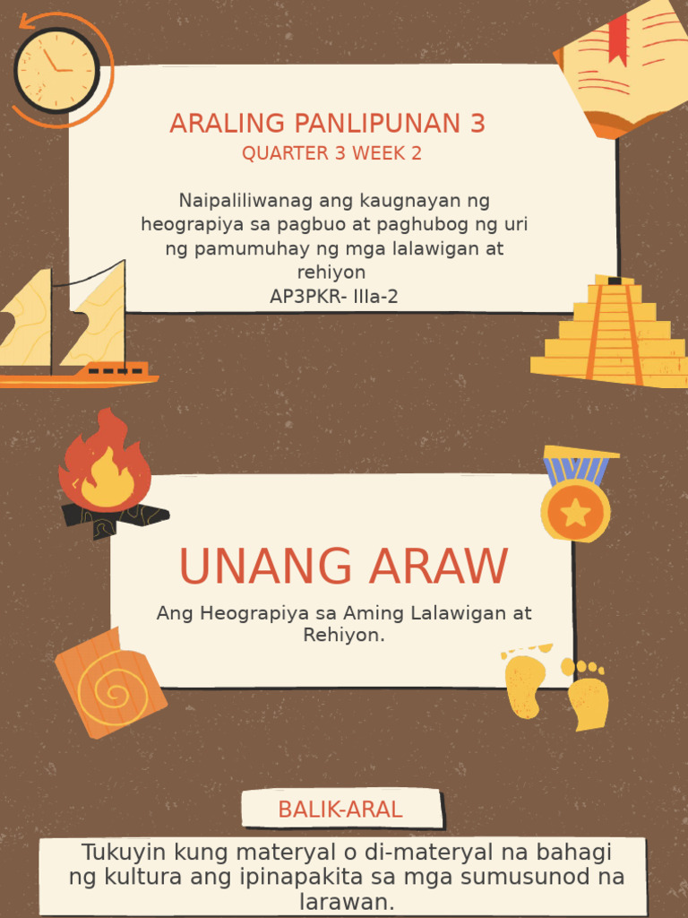 Araling Panlipunan 3: Quarter 3 Week 2 | PDF