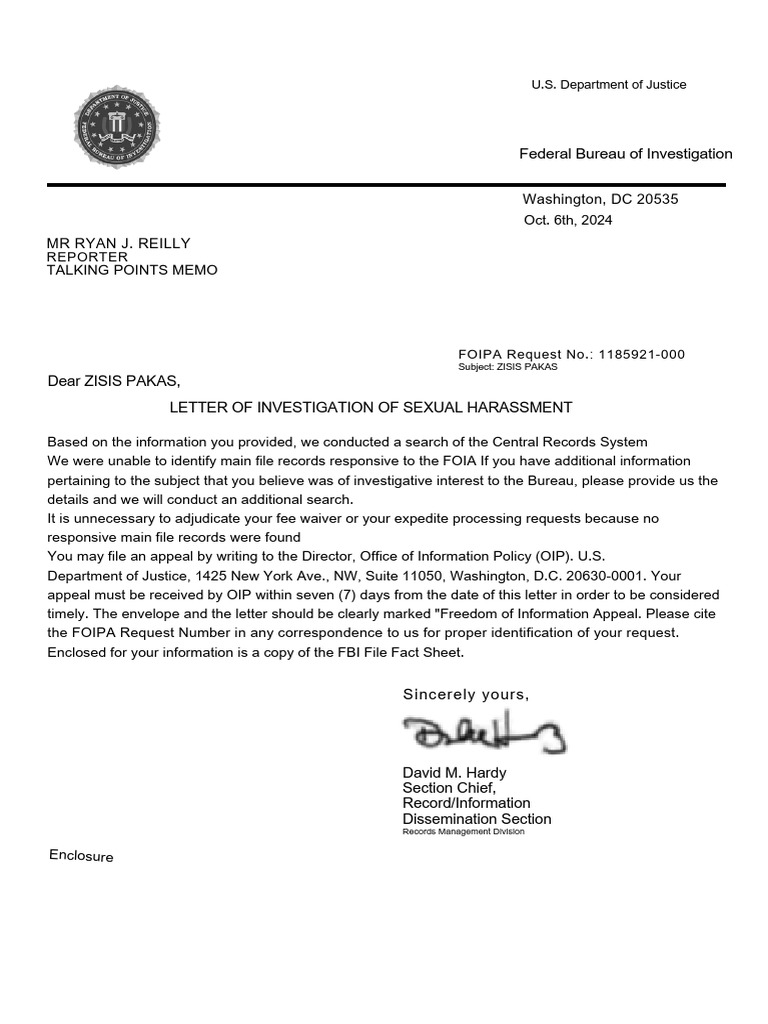 FOIA Response: No Records Found | PDF