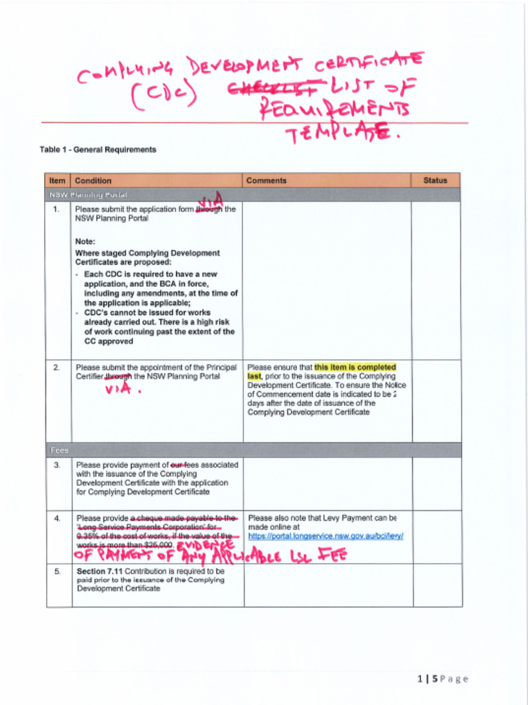 CDC List of Requirements - DRAFT | PDF