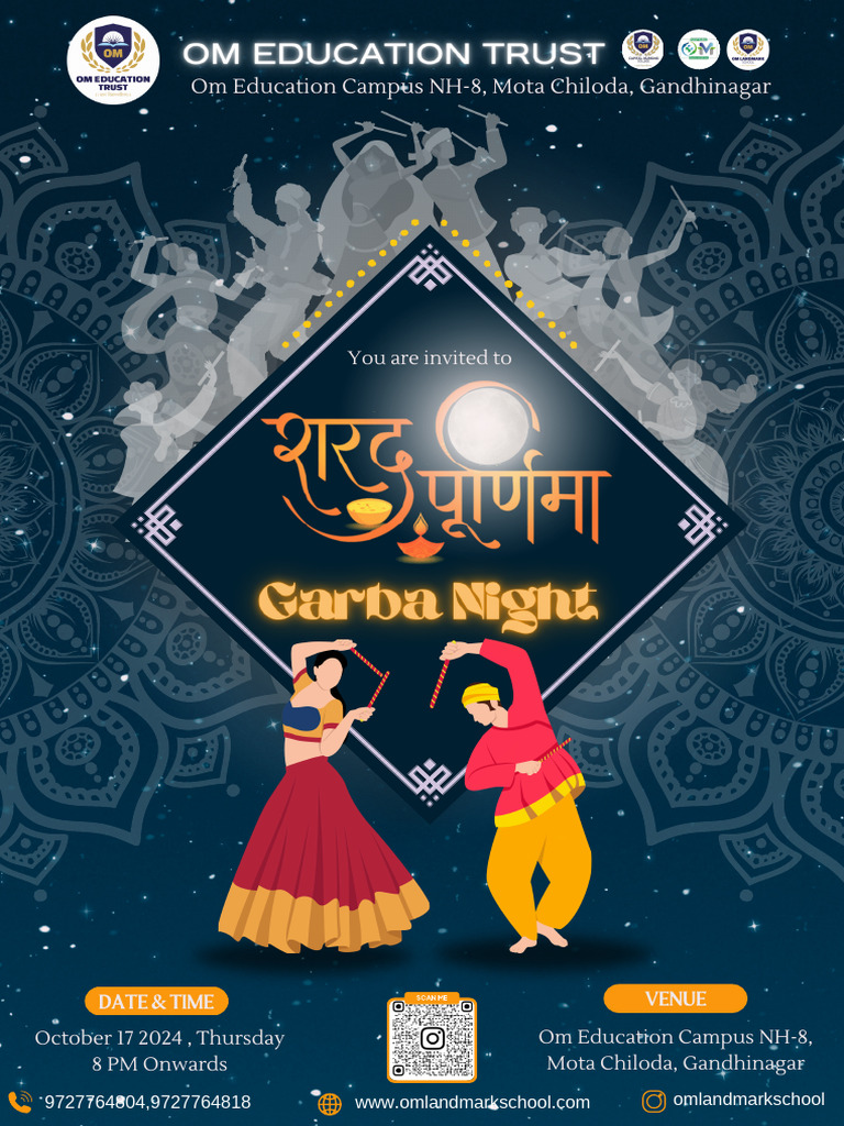 Invitation For Sharad Purnima Garba Night | PDF