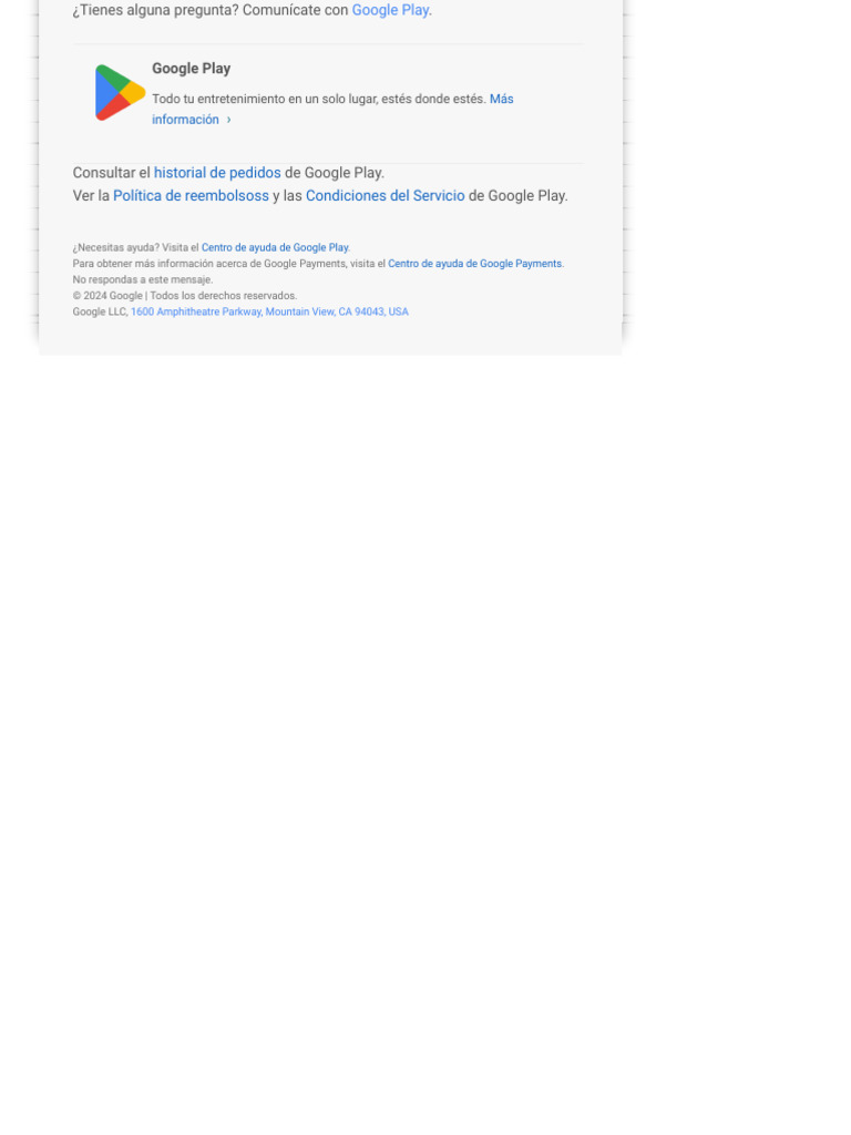 Gmail - Tienes Un Pago Pendiente en Google Play | PDF