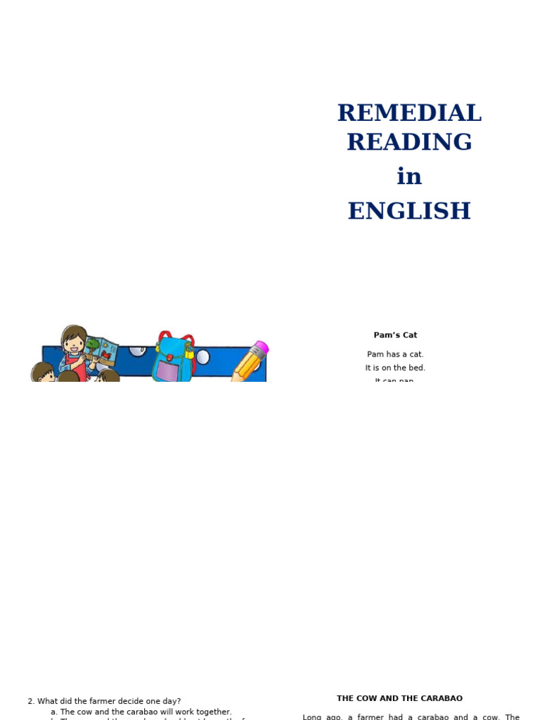 Remedial Reading Material - V3 | PDF