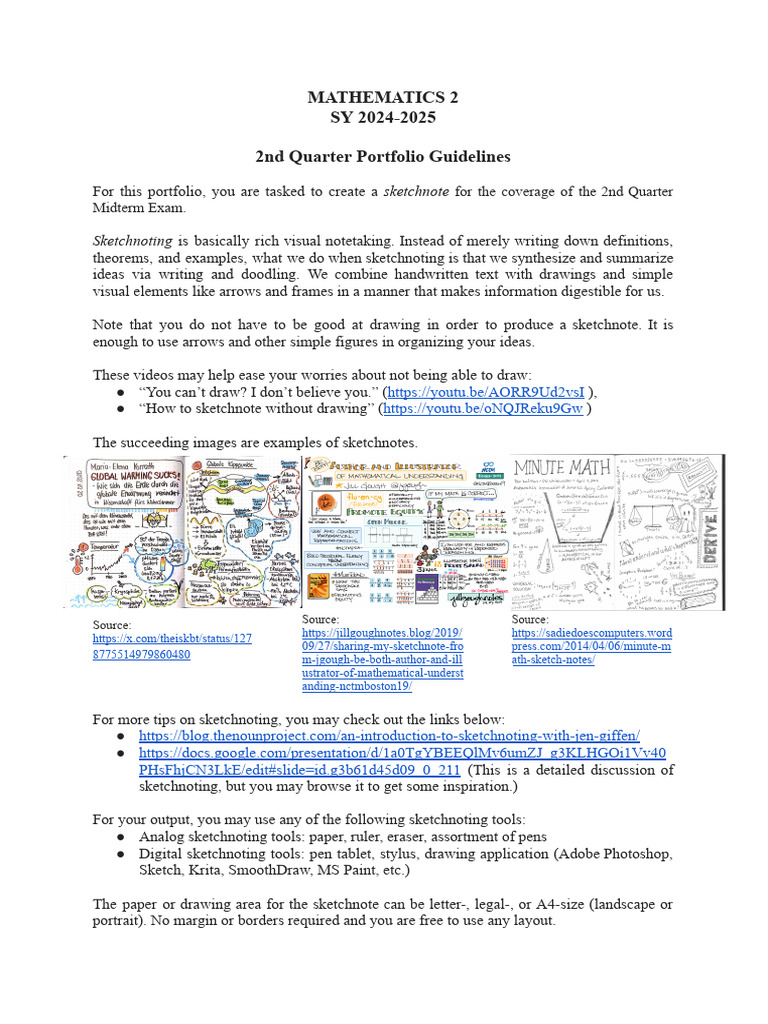 2nd QTR Portfolio Guidelines | PDF