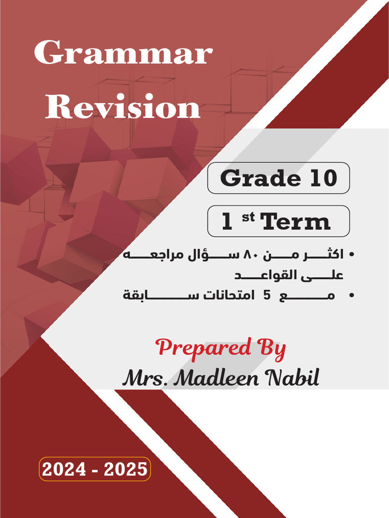G10 Grammar Revision Worksheet | PDF | Perfect (Grammar) | Language ...