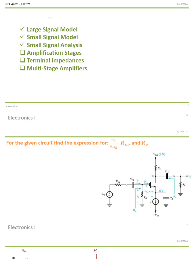 Lec02 Small Signal Analysis | PDF | Electronic Engineering ...