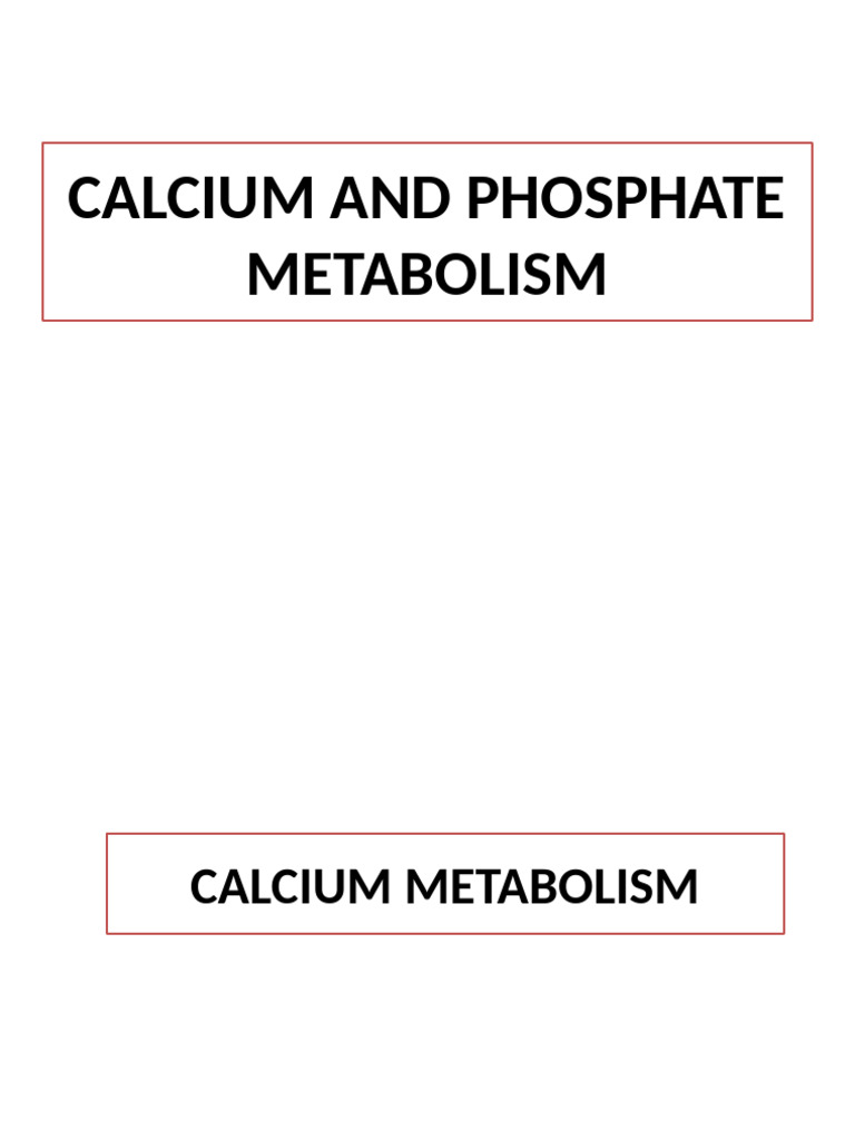 CA and PO4 Metabolism | PDF | Bone | Osteoblast