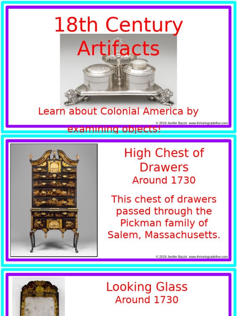 Artifacts From Colonial America - Google Slides - Free Resource Thrive ...